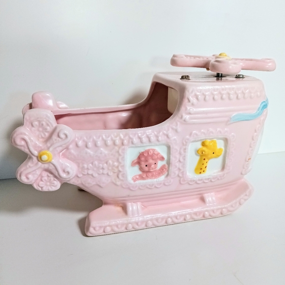 Accents | Vintage 5s Pink Ceramic Napco Ware Helicopter Planter Music ...
